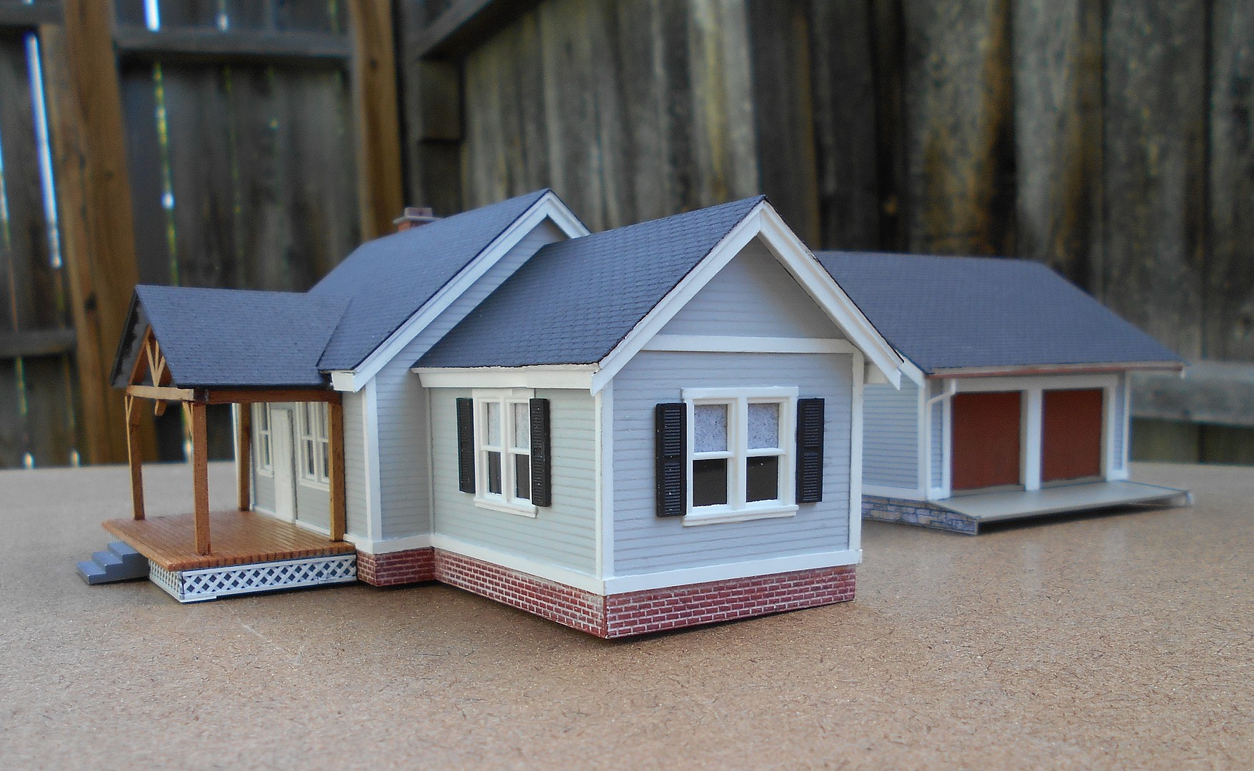 1 Story House w/ Side Porch -- Model Railroad Building Kit -- HO Scale ...