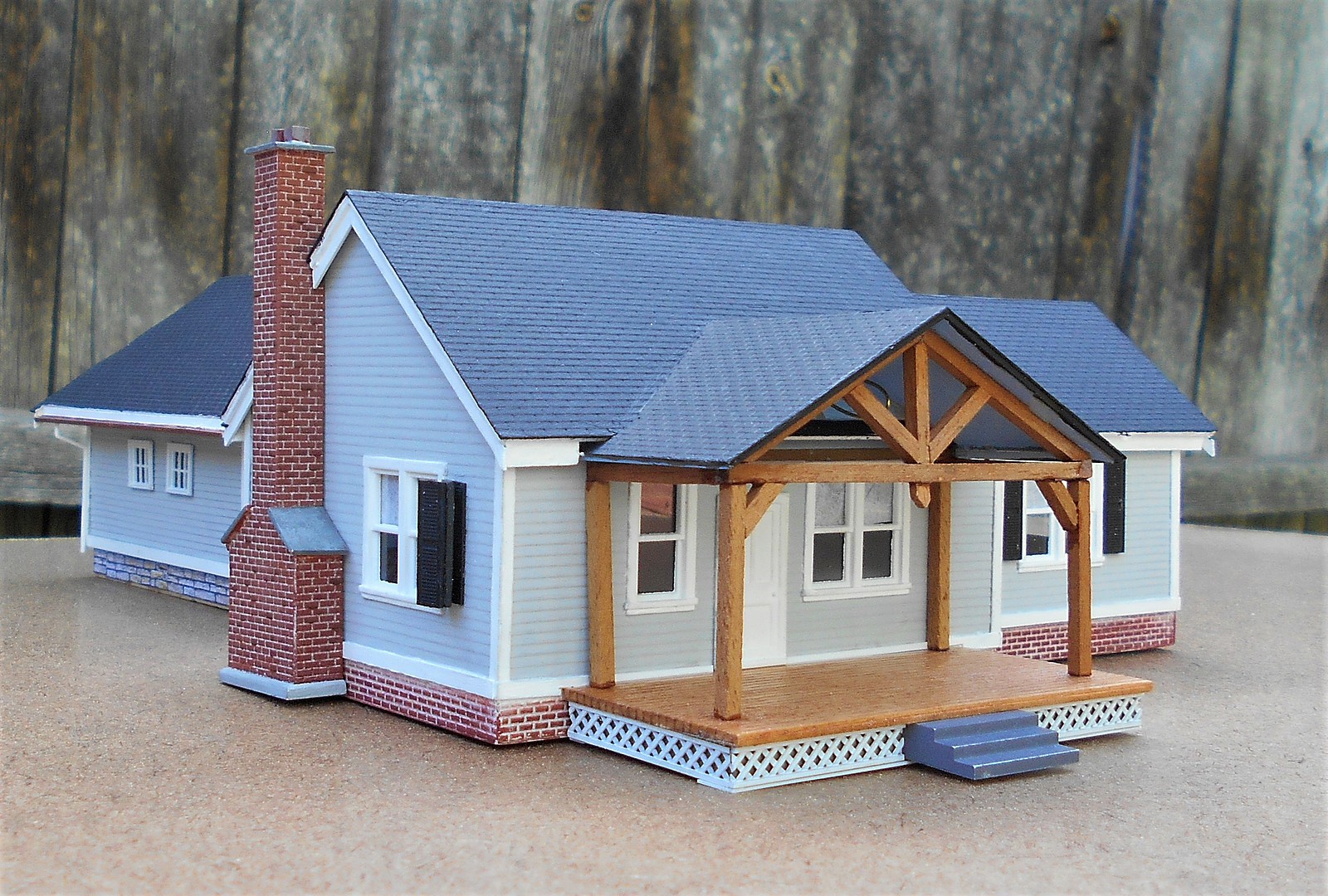 1 Story House w/ Side Porch -- Model Railroad Building Kit -- HO Scale ...