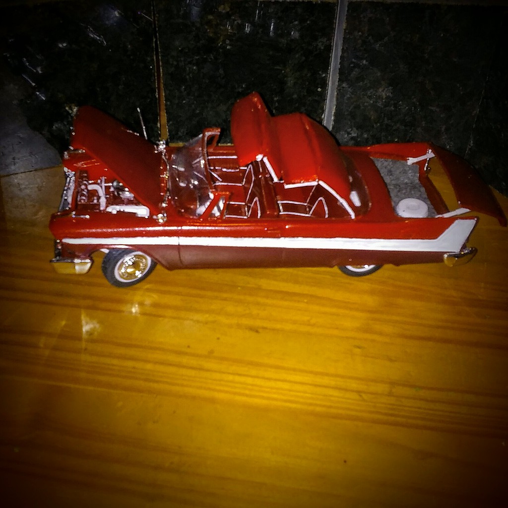 1958 Plymouth Christine Car (Red) -- Plastic Model Car Kit -- 1/25 ...