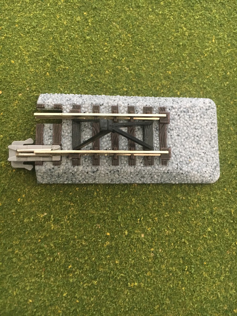 Straight Roadbed Bumper Unitrack - Style C -- N Scale Nickel Silver ...