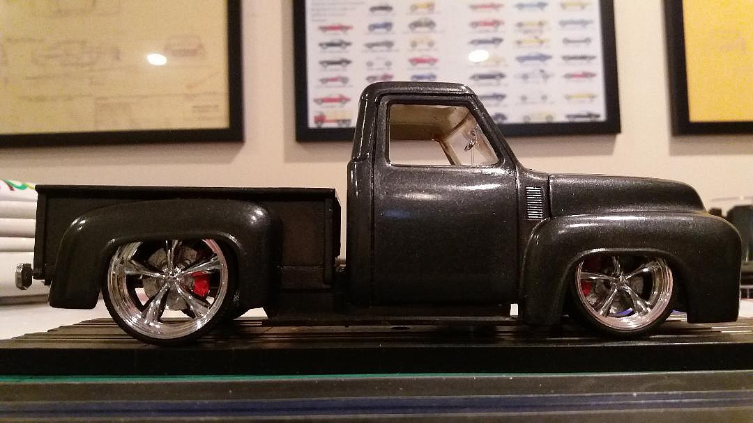 1955 Ford F-100 Pickup Street Rod -- Plastic Model Truck Kit -- 1/24 ...