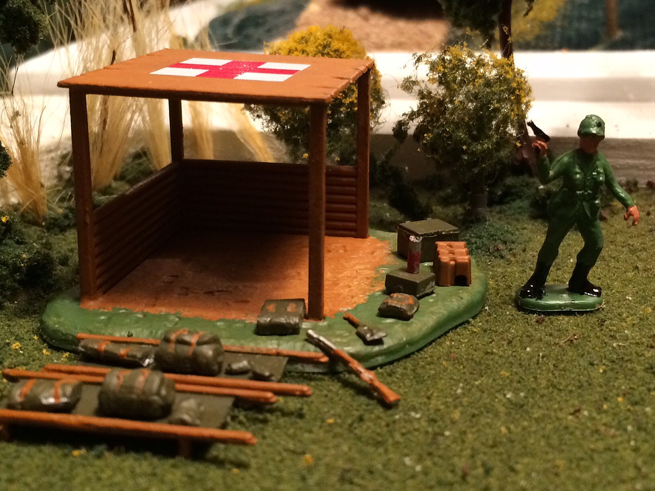 WWII Battlefield Buildings -- Plastic Model Military Diorama -- 1/72 ...