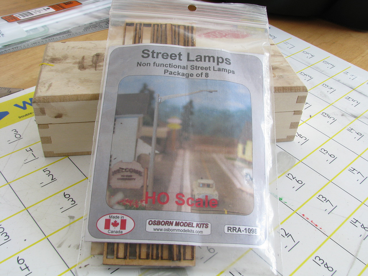 Street Lamps 8 pack (wooden kit) -- HO Scale Model Railroad Street ...
