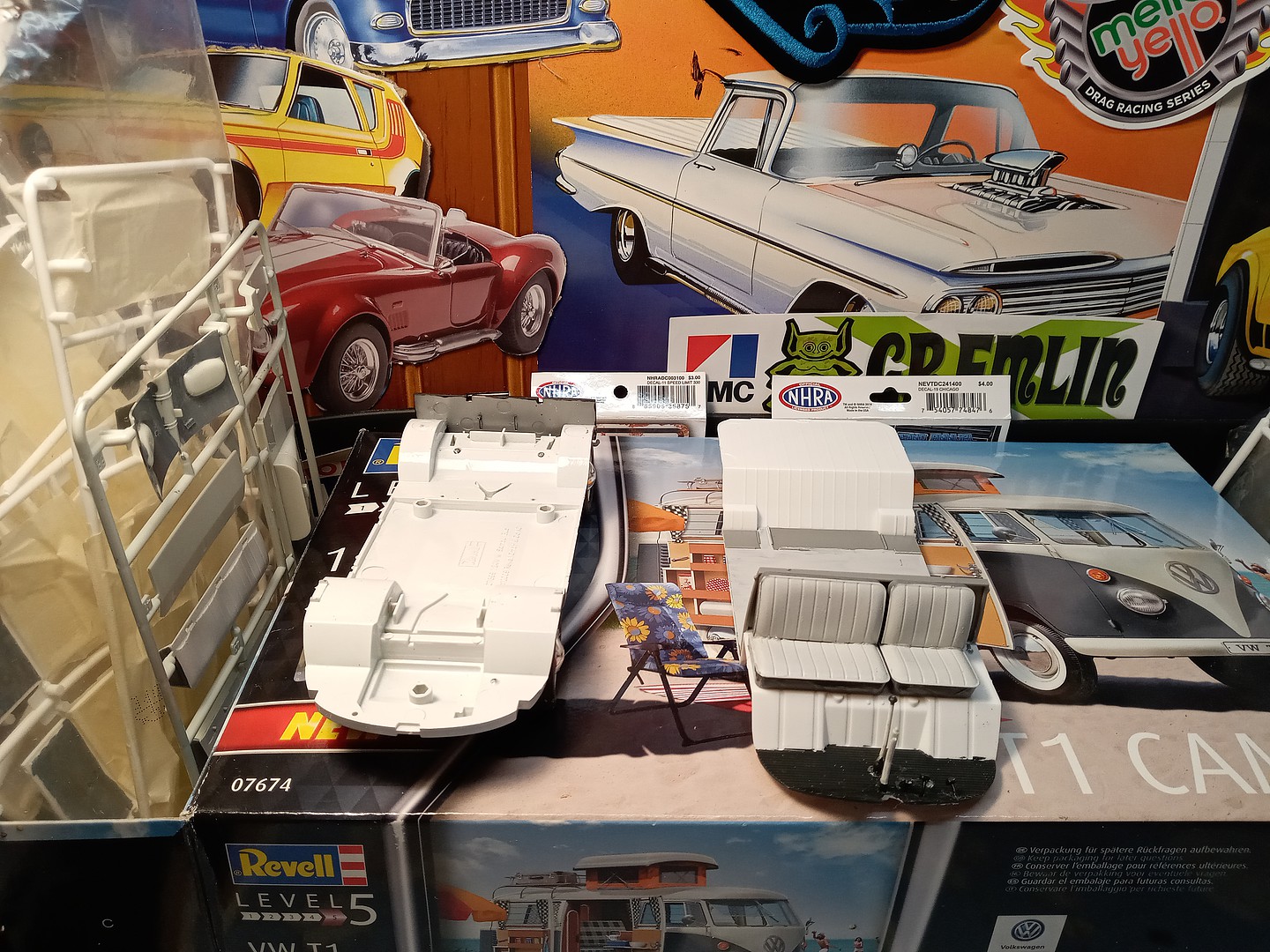 VW T1 Van Camper -- Plastic Model Vehicle Kit -- 1/24 Scale -- #7674 ...