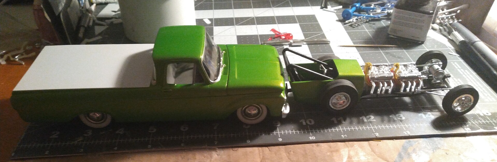 '63 Ford F-100 Camper Pickup -- Plastic Model Truck Vehicle Kit -- 1/25 ...