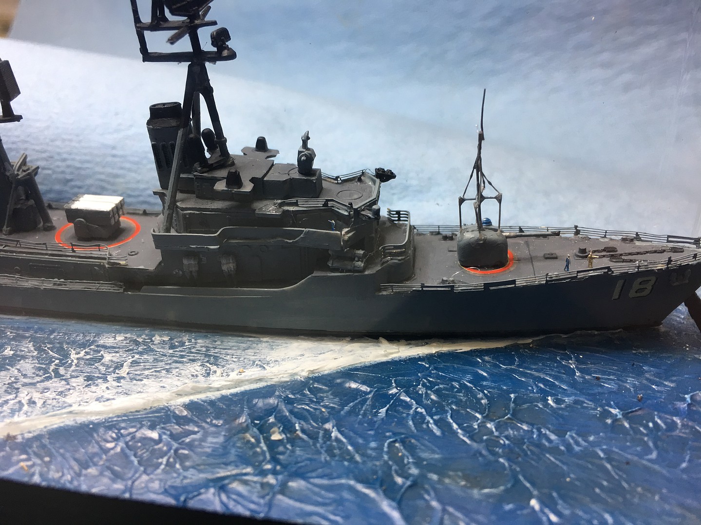 USS Charles F Adams DDG-2 -- Plastic Model Destroyer Kit -- 1/700 Scale ...