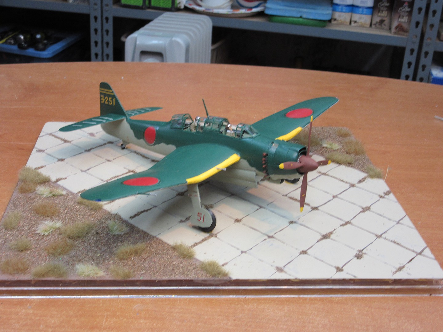 Aichi B7A2 Attack Bomber Ryusei Kai (Grace) -- Plastic Model Airplane Kit -- 1/48 Scale ...