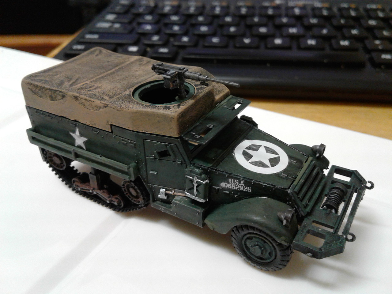 M4A1 Half Track -- Plastic Model Halftrack Kit -- 1/72 Scale -- #31107 ...