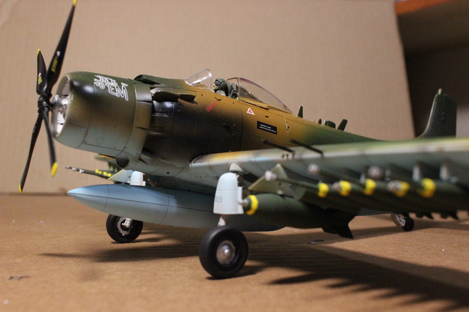 Douglas A-1J Skyraider USAF Attack Aircraft -- Plastic Model Airplane ...