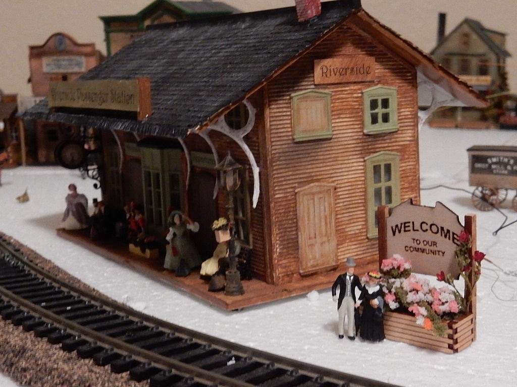 Welcome Sign (wooden kit) -- HO Scale Model Railroad Trackside ...