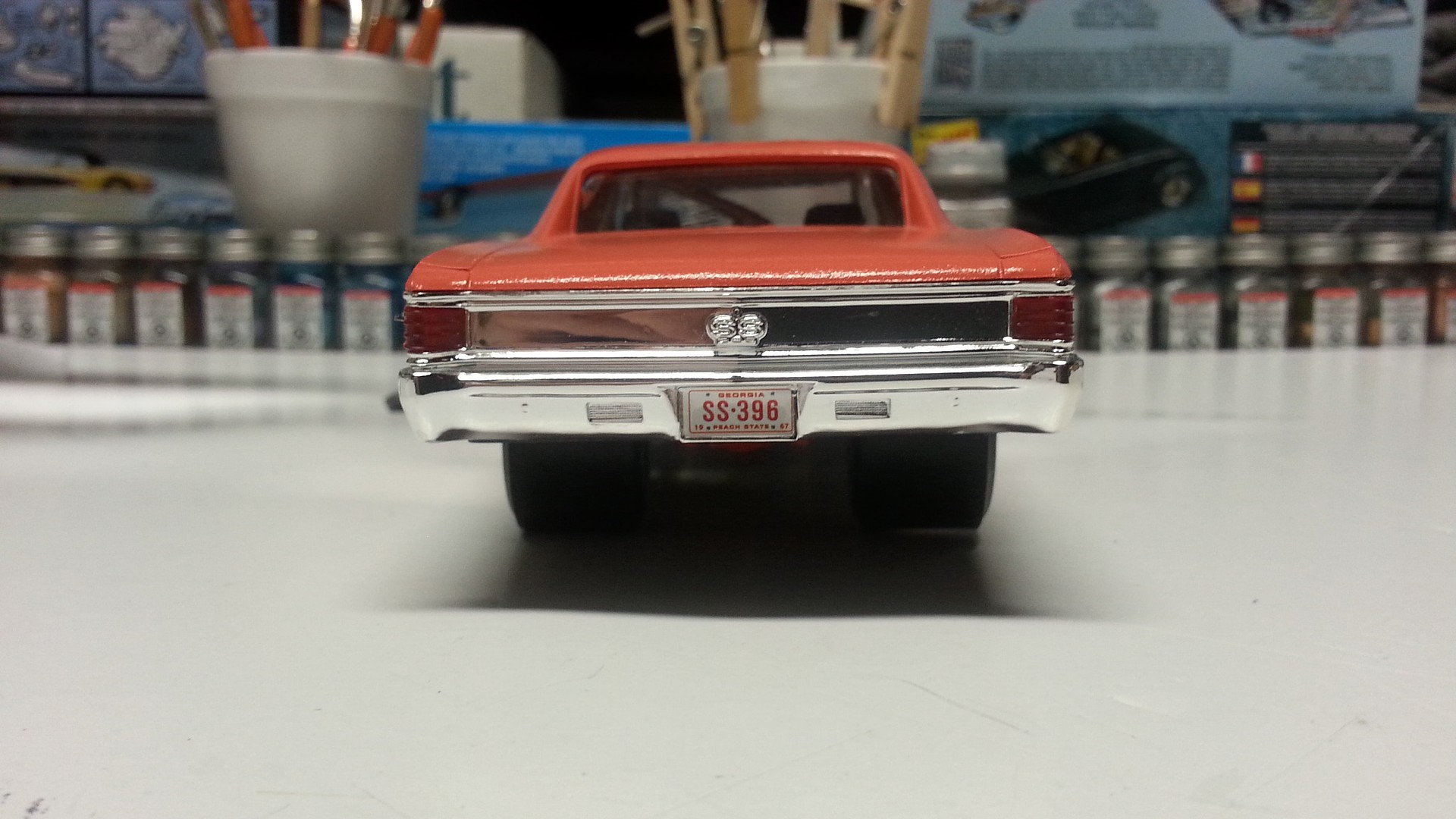1967 Chevy Chevelle Pro Street Car -- 1/25 Scale -- Plastic Model Car ...
