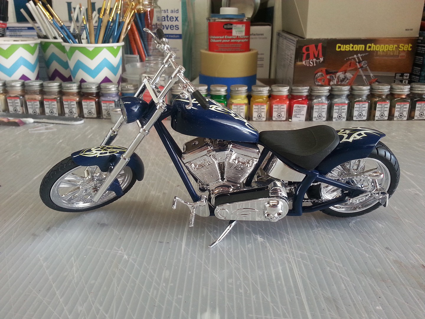 Custom Chopper Set -- 1/12 Scale Plastic Model Motorcycle Kit ...