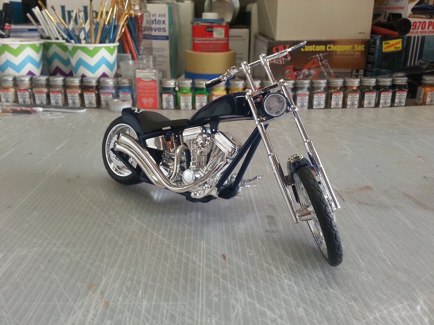 Custom Chopper Set -- 1/12 Scale Plastic Model Motorcycle Kit ...