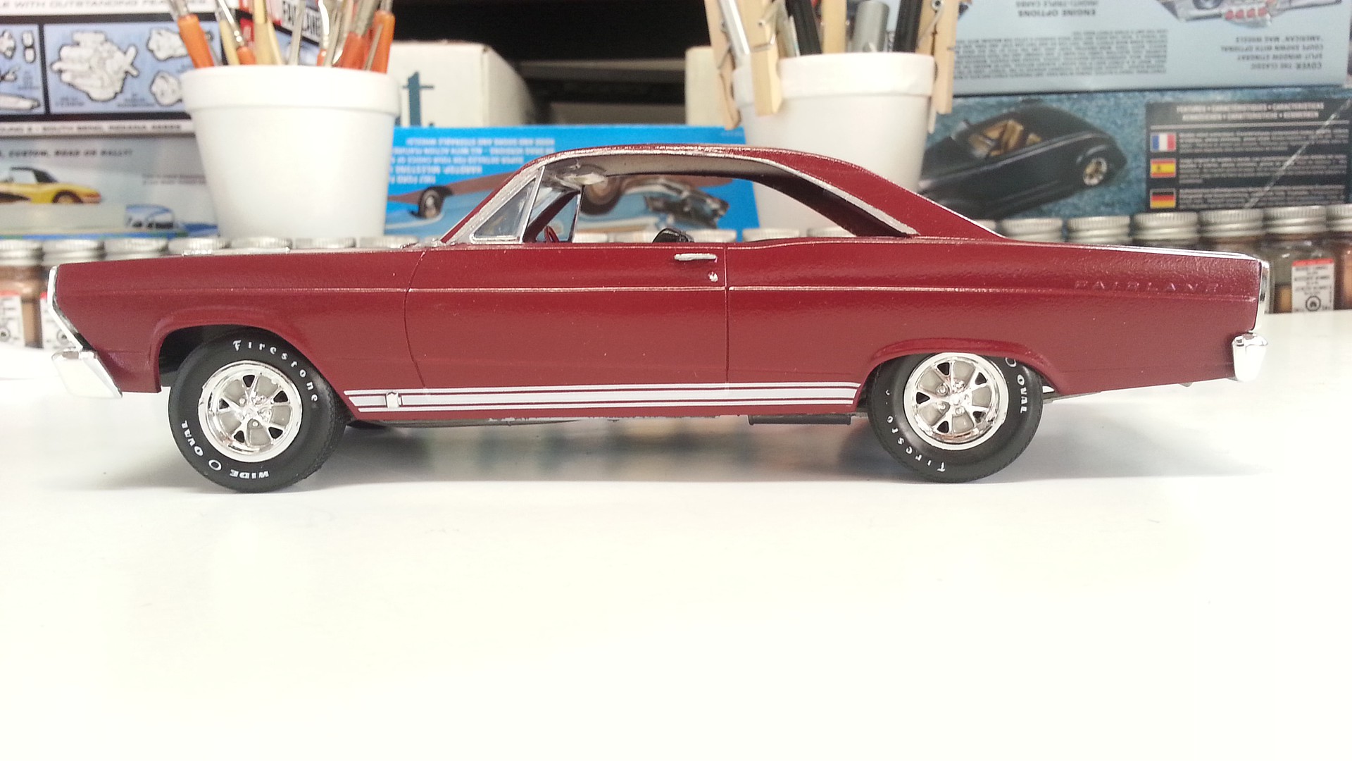 1966 Ford Fairlane GT -- Plastic Model Car Kit -- 1/25 Scale -- #1091 ...