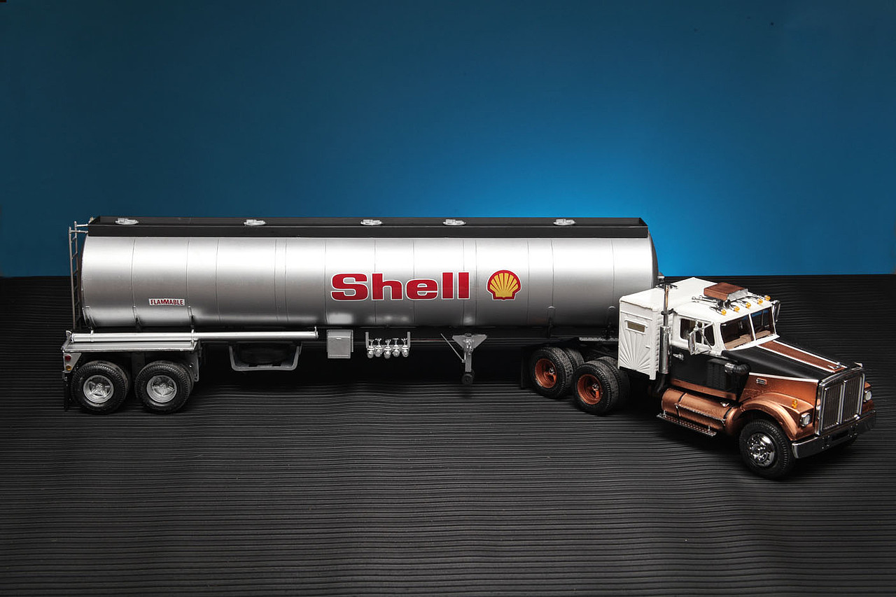 1/25 Shell Tanker Trailer -- Plastic Model Trailer Kit -- 1/25 Scale ...