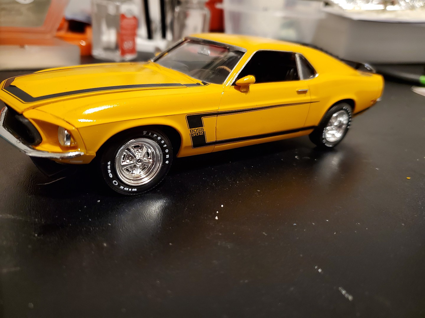 1969 Boss 32 Mustang -- Plastic Model Car Kit -- 1/25 Scale -- #854313 ...
