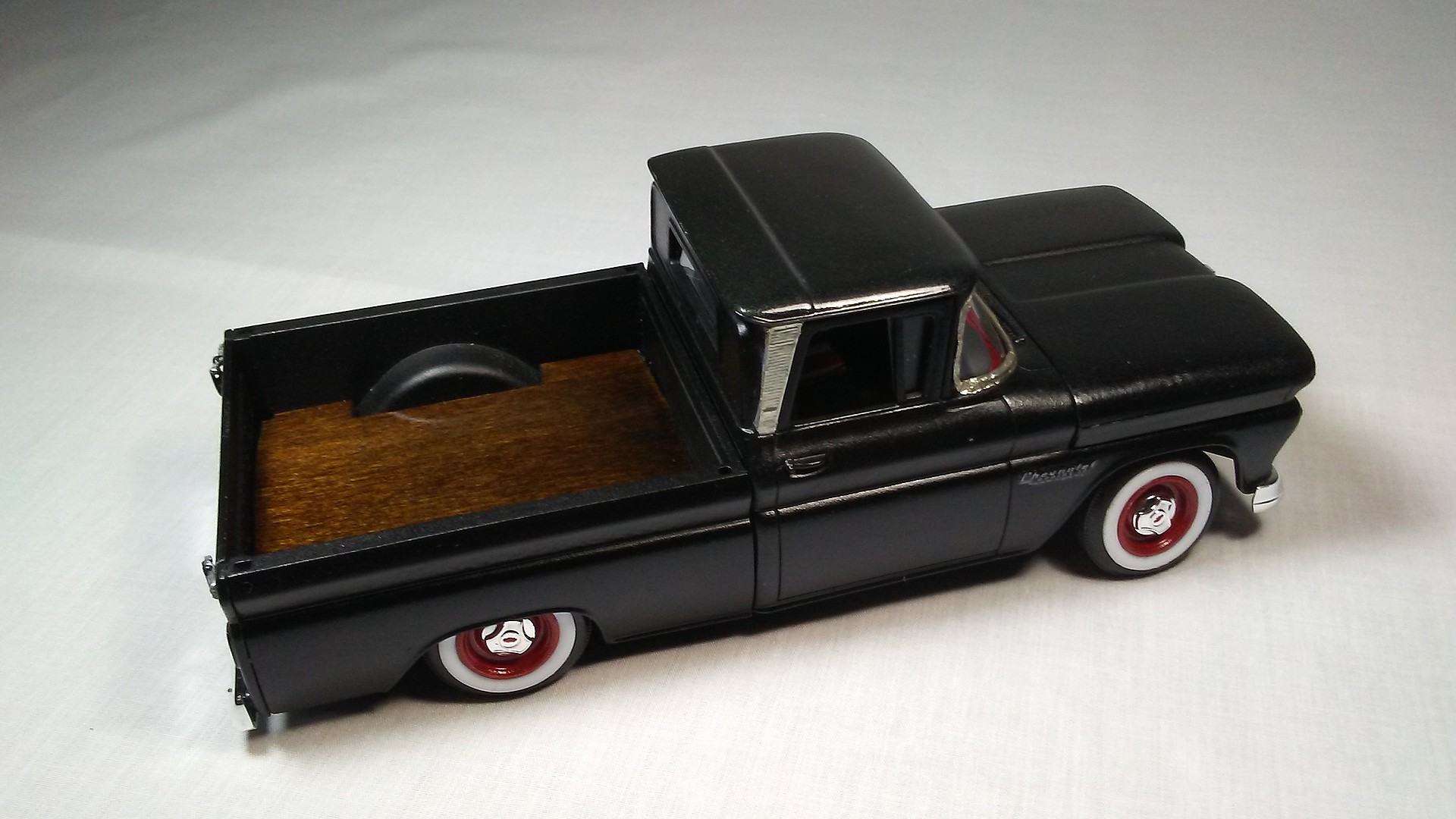 1960 Chevy Custom Fleetside Pickup with Go Kart -- Plastic Model Truck ...