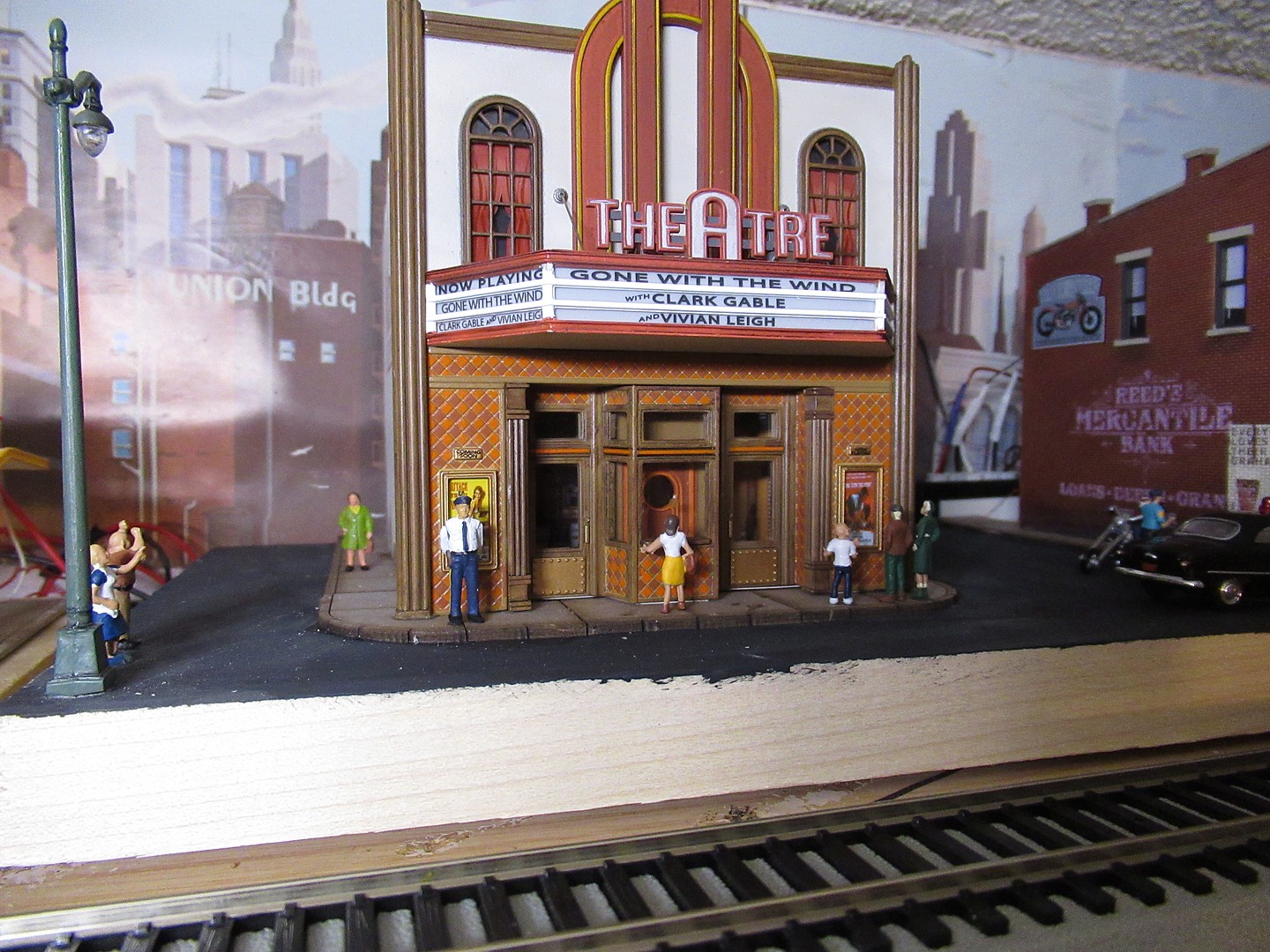 Theatre Built & Ready Structure w/ Lights -- HO Scale Model Railroad ...