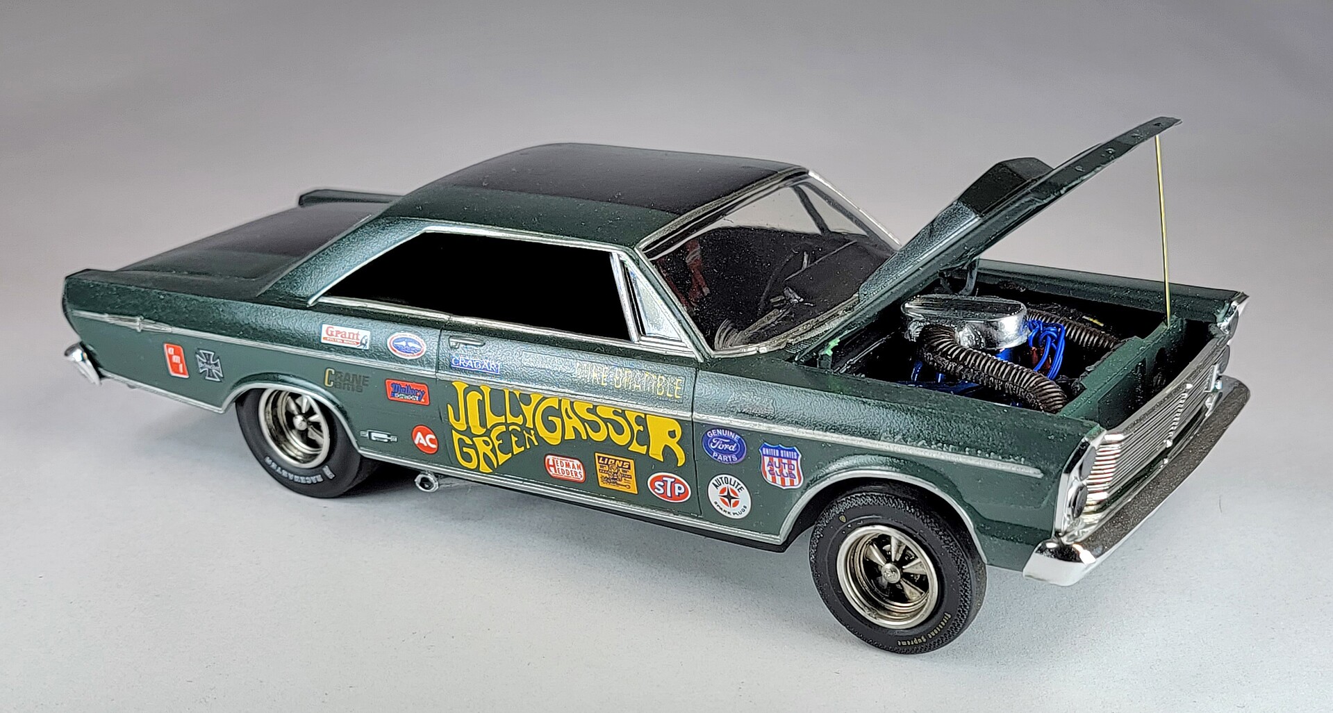 65 Ford Galaxie Jolly Green Gasser -- Plastic Model Car Vehicle 1/25 ...