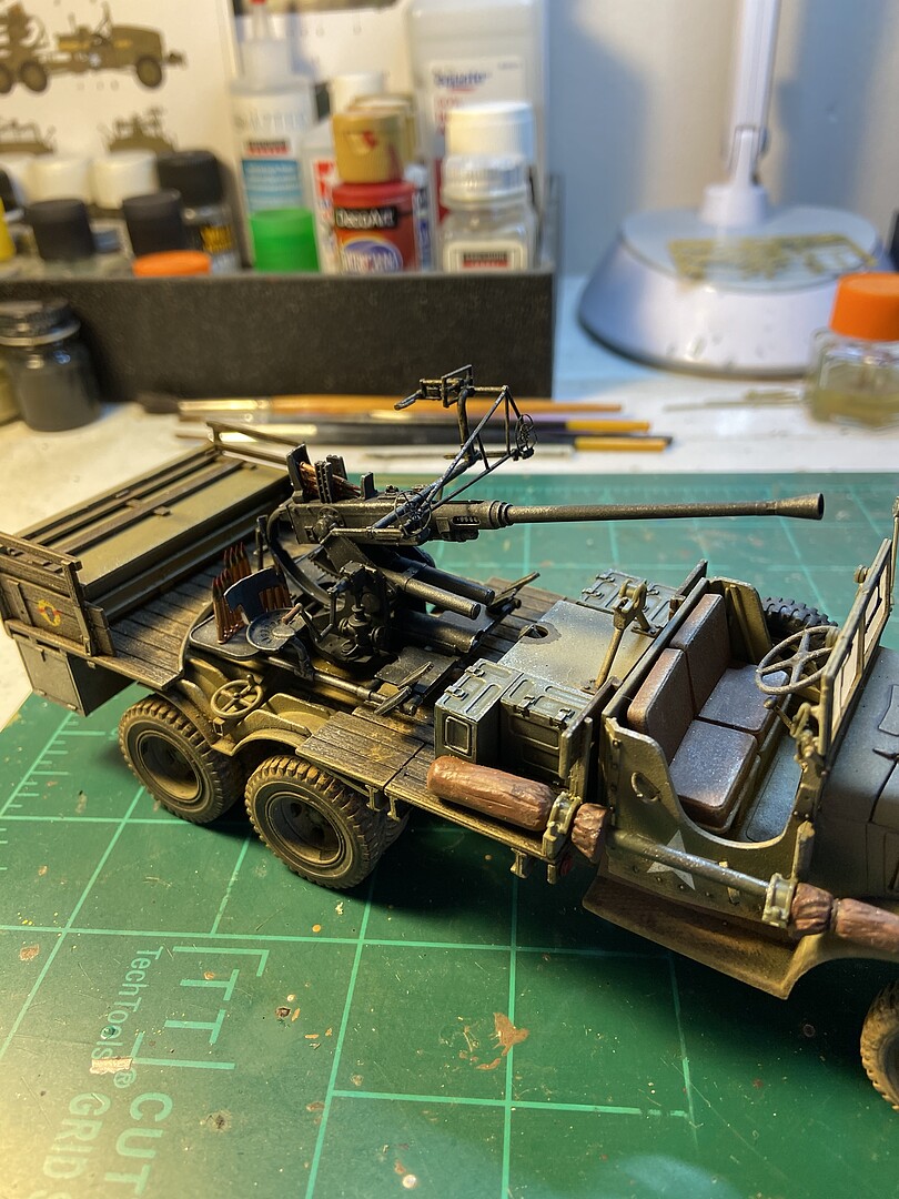 GMC Bofors 40mm Gun Cargo Truck -- Plastic Model Military Vehicle Kit ...