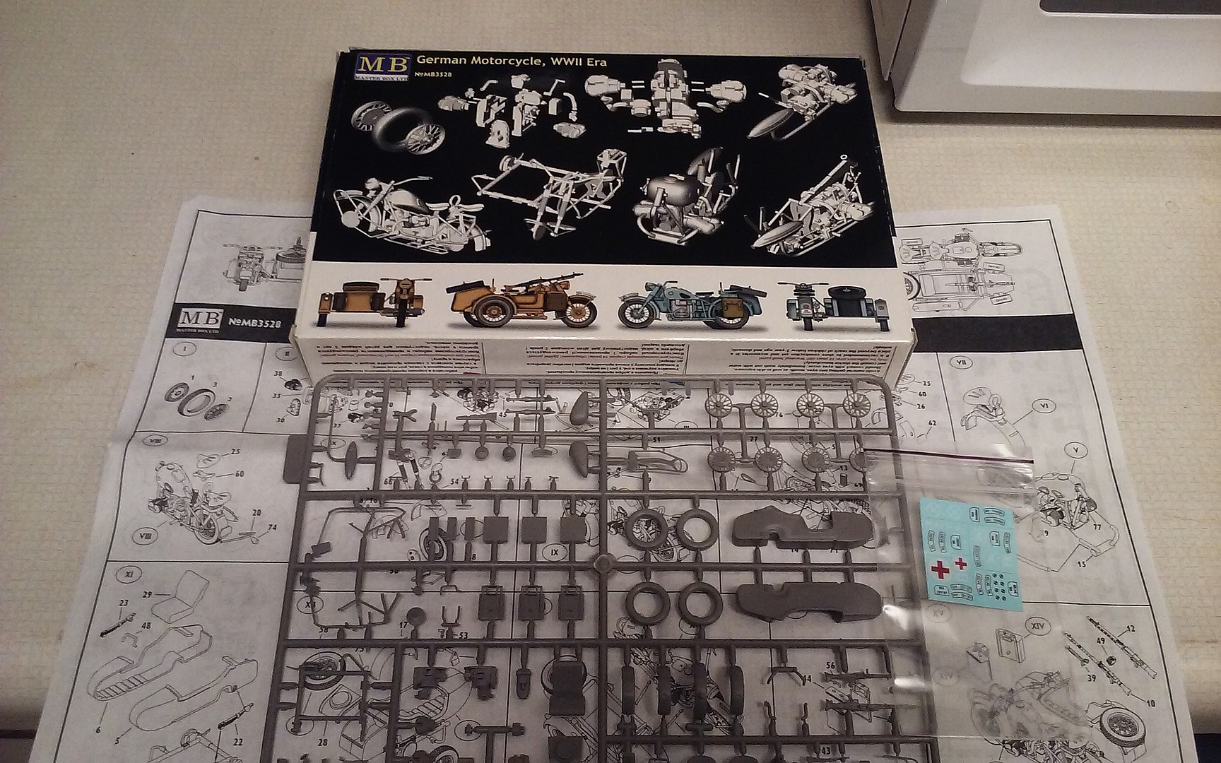 WWII German Motorcycle with Sidecar -- Plastic Model Military Vehicle ...