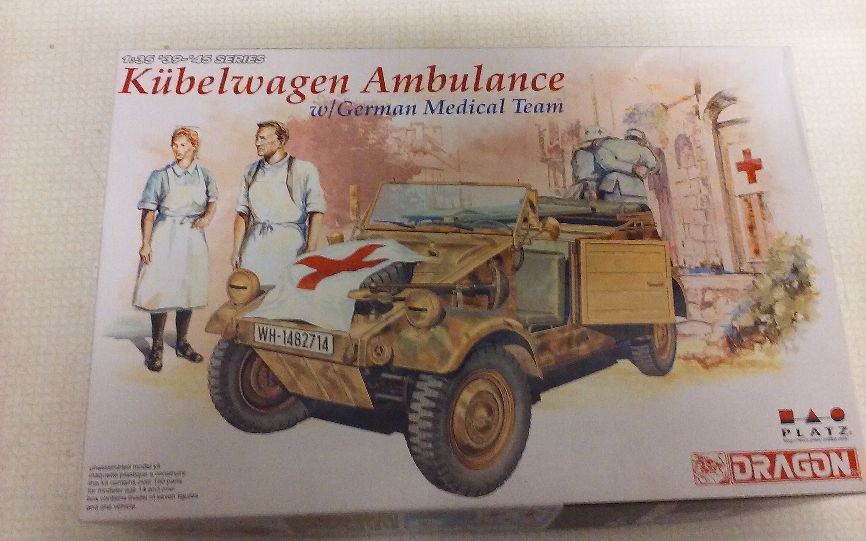 Kubelwagen Ambulance with German Medical Team -- Plastic Model Military ...