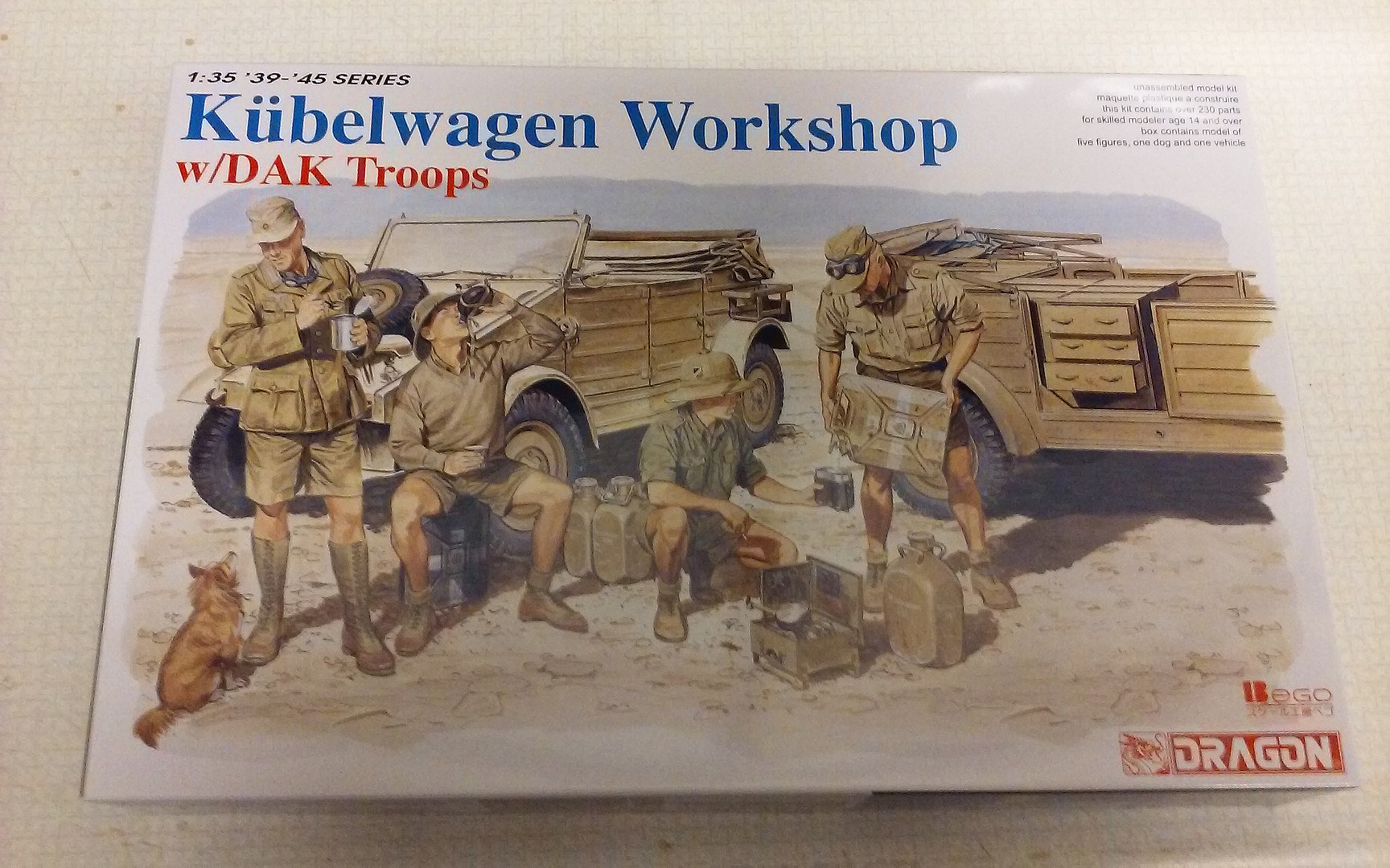 Kubelwagen Workshop w/DAK Troops -- Plastic Model Military Vehicle Kit ...