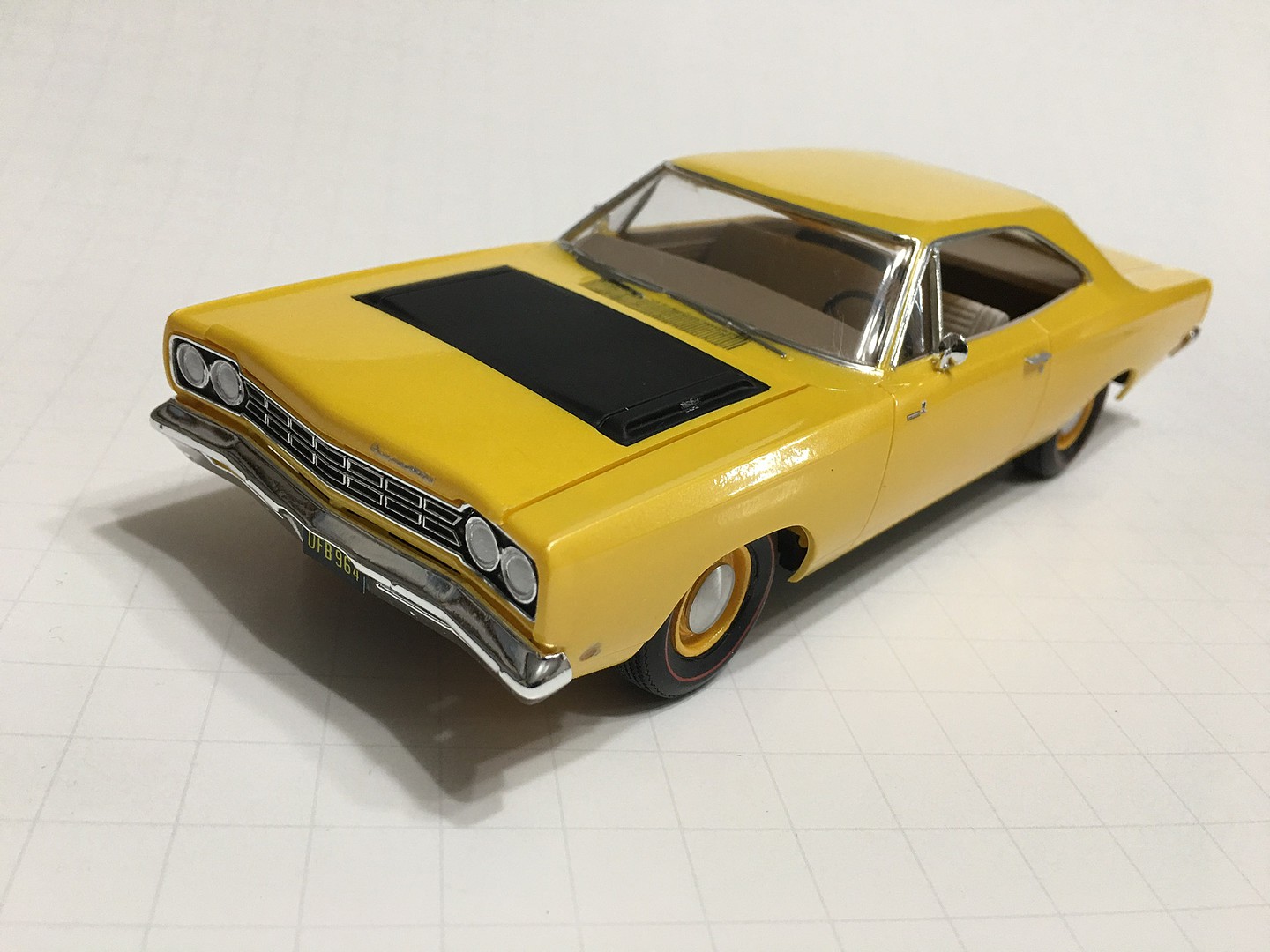 1968 Plymouth Roadrunner (Yellow) -- Plastic Model Car Truck Vehicle ...