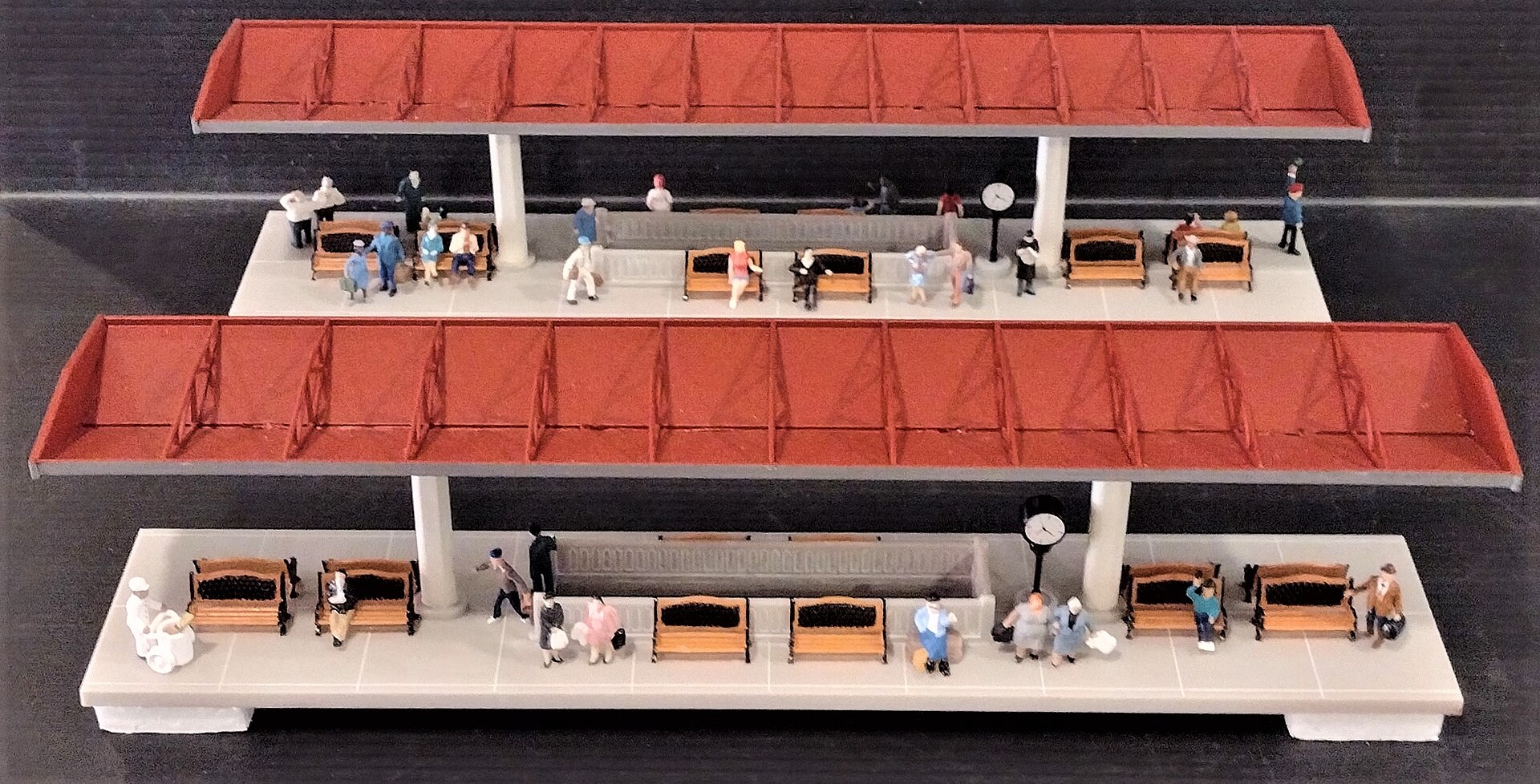 Station Platform pkg(2) - Kit pkg(2) -- HO Scale Model Railroad ...