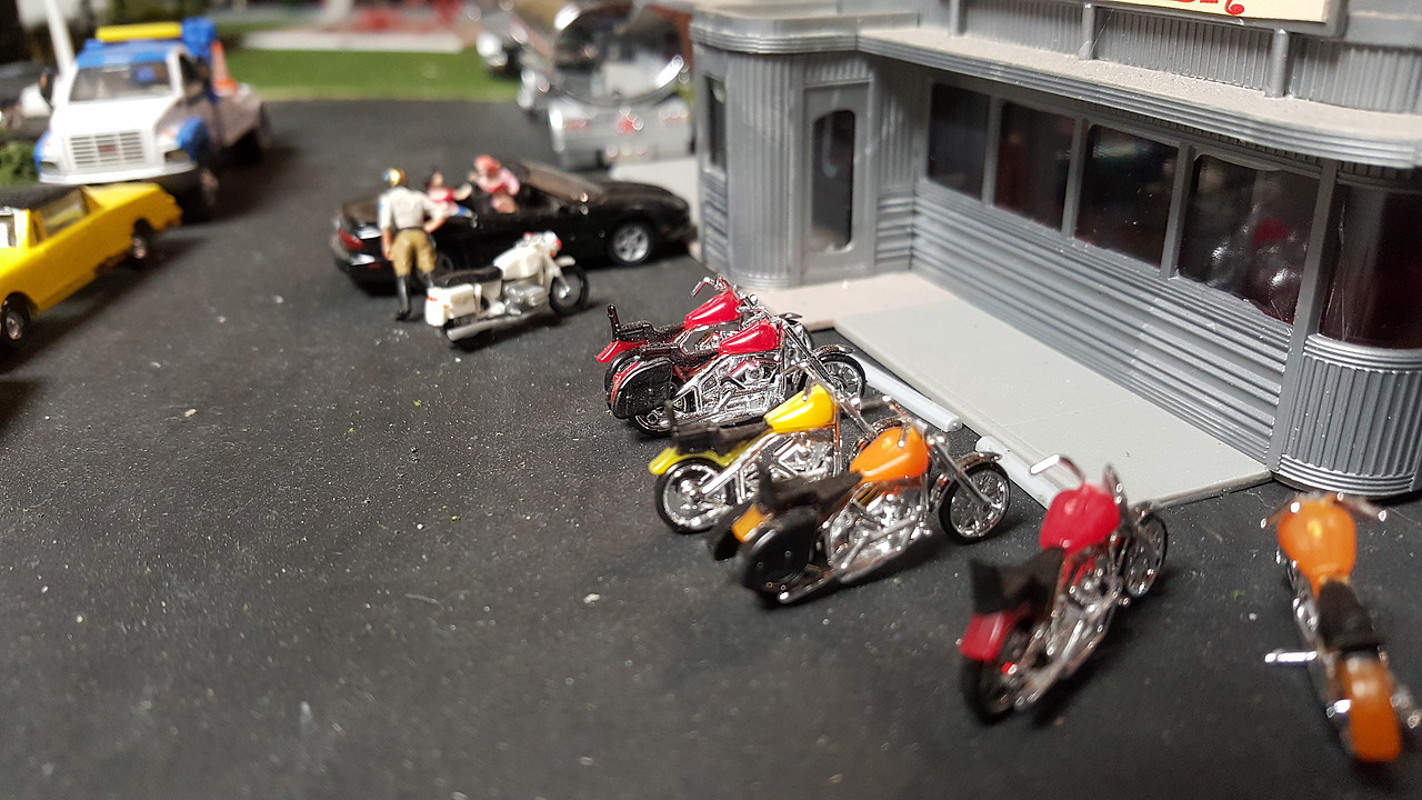 Motorcycles -- HO Scale Model Railroad Building Accessory -- #180603 ...