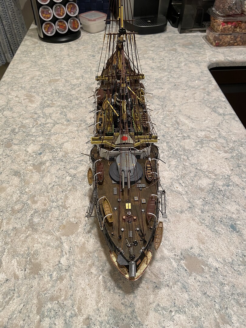 Japanese Battleship Mikasa 1902 -- Plastic Model Military Ship Kit -- 1 ...