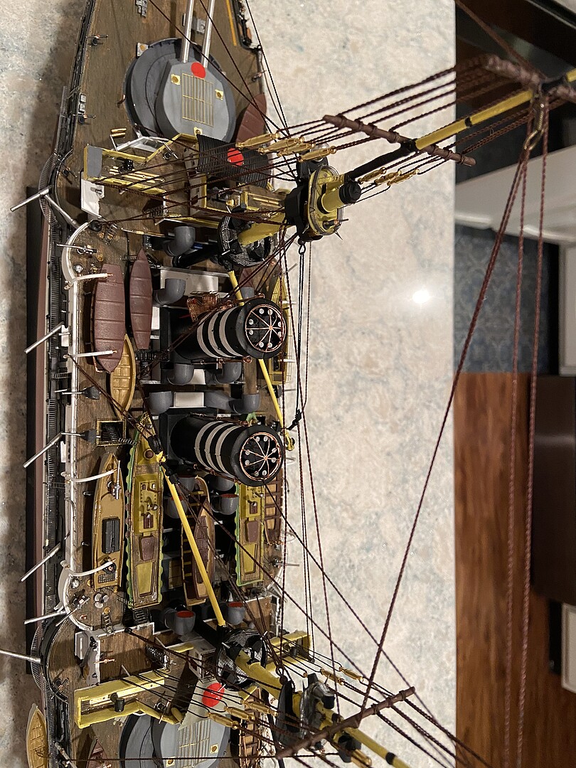 Japanese Battleship Mikasa 1902 -- Plastic Model Military Ship Kit -- 1 ...