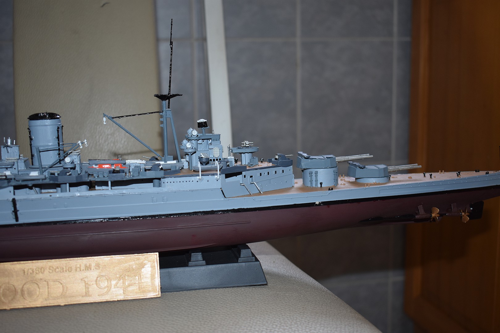 HMS Hood Battleship -- Plastic Model Military Ship Kit -- 1/350 Scale ...