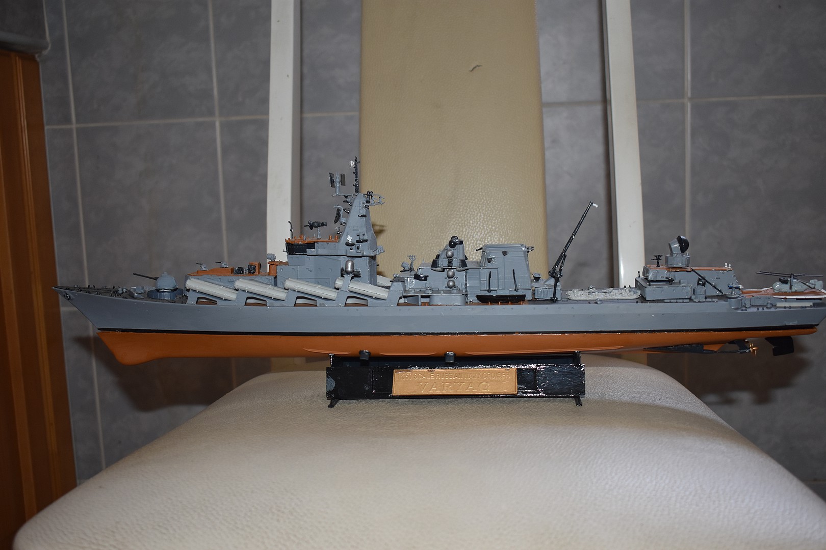 Russian Varyag Slava Class Cruiser -- Plastic Model Military Ship -- 1/ ...