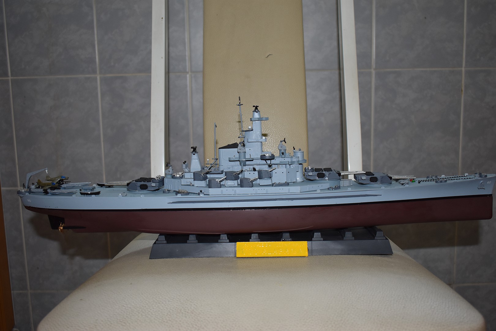 USS Alabama BB-60 Battleship -- Plastic Model Military Ship Kit -- 1/ ...
