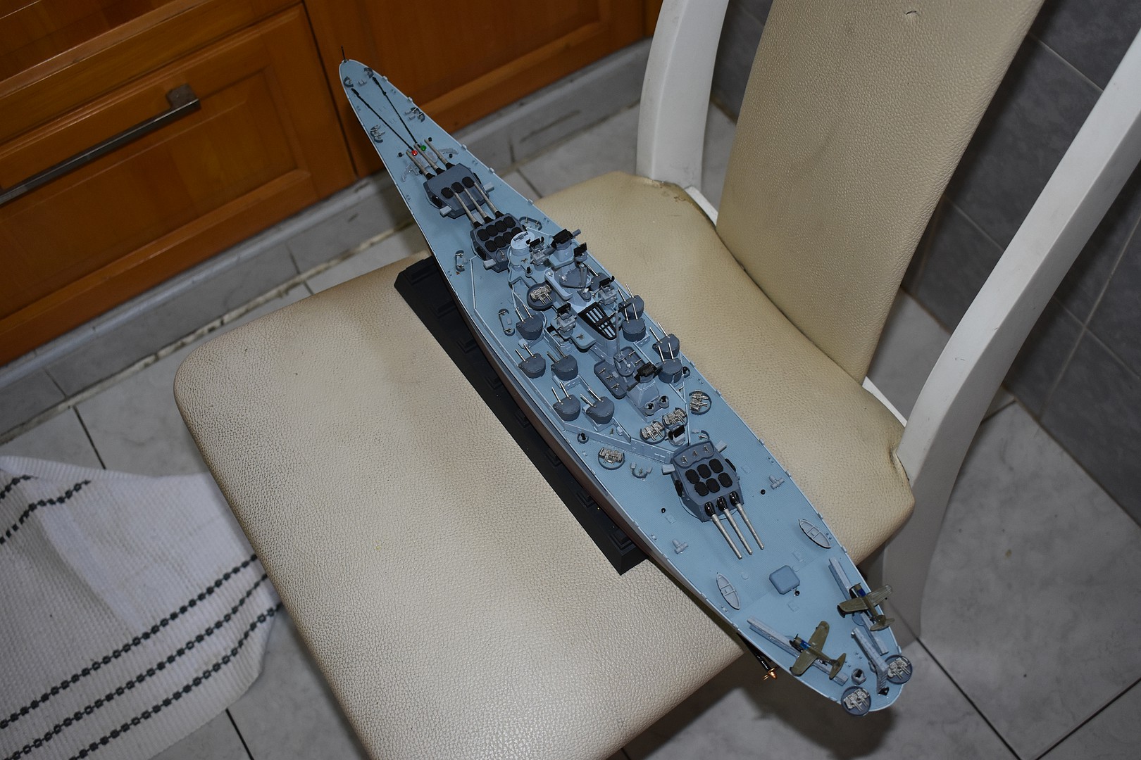 USS Alabama BB-60 Battleship -- Plastic Model Military Ship Kit -- 1/ ...