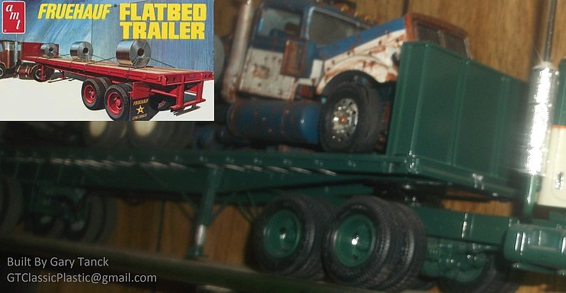 Fruehauf Flatbed Trailer -- Plastic Model Semi Trailer Kit -- 1/25 ...