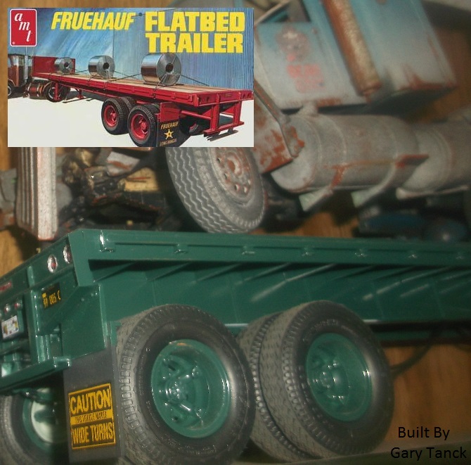 Fruehauf Flatbed Trailer -- Plastic Model Semi Trailer Kit -- 1/25 ...