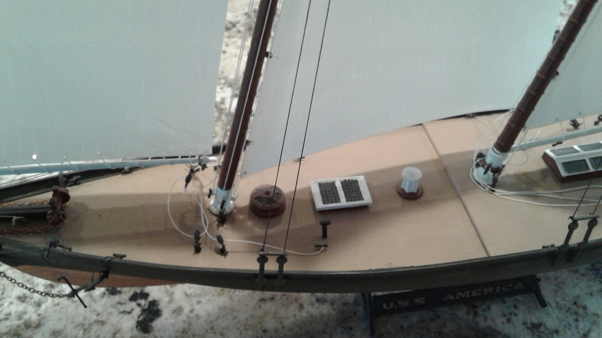 USS America -- Plastic Model Sailing Ship Kit -- 1/56 Scale -- #05416 ...