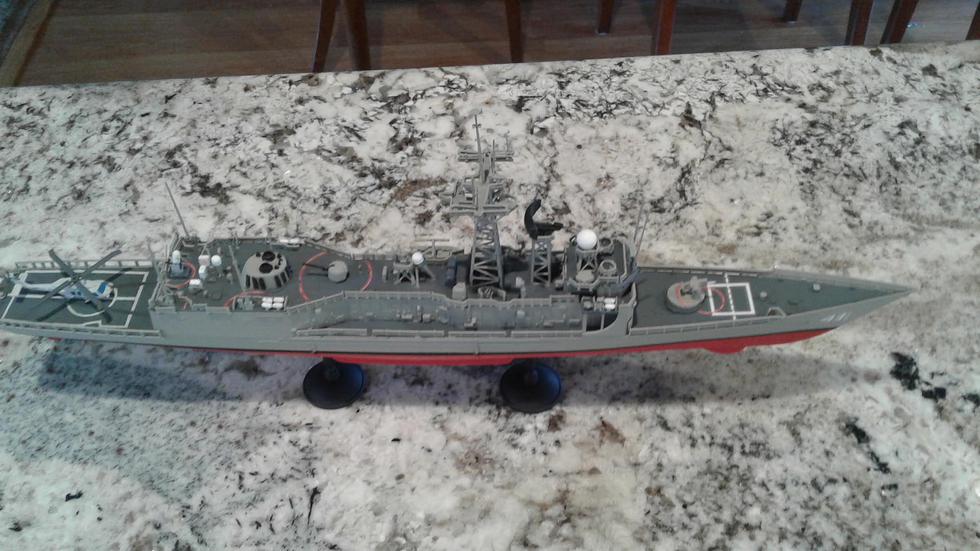 USS Oliver Hazard Perry FGG-7 -- Plastic Model Frigate Kit -- 1/350 ...