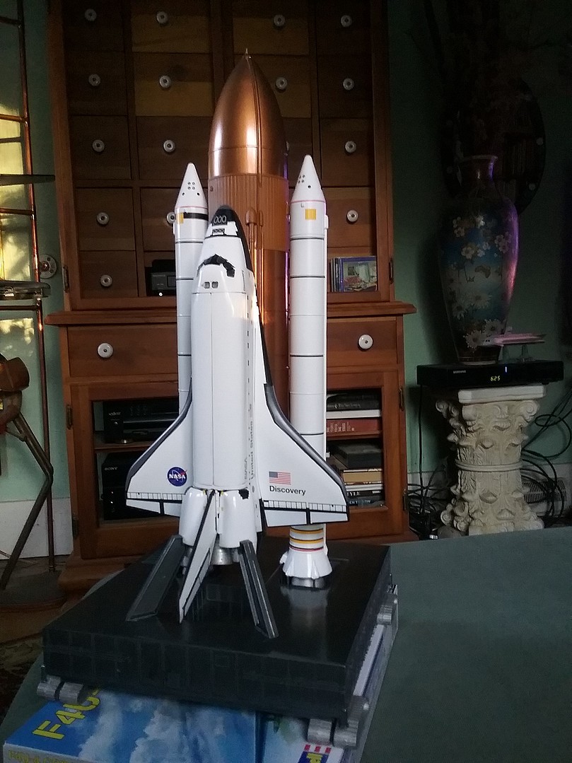 Space Shuttle Discovery with Booster Rocket -- Space Program Plastic ...
