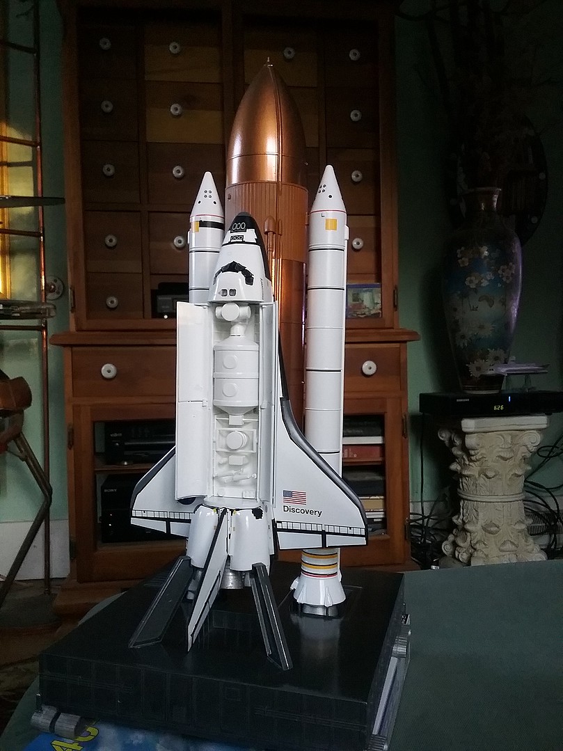 Space Shuttle Discovery with Booster Rocket -- Space Program Plastic ...