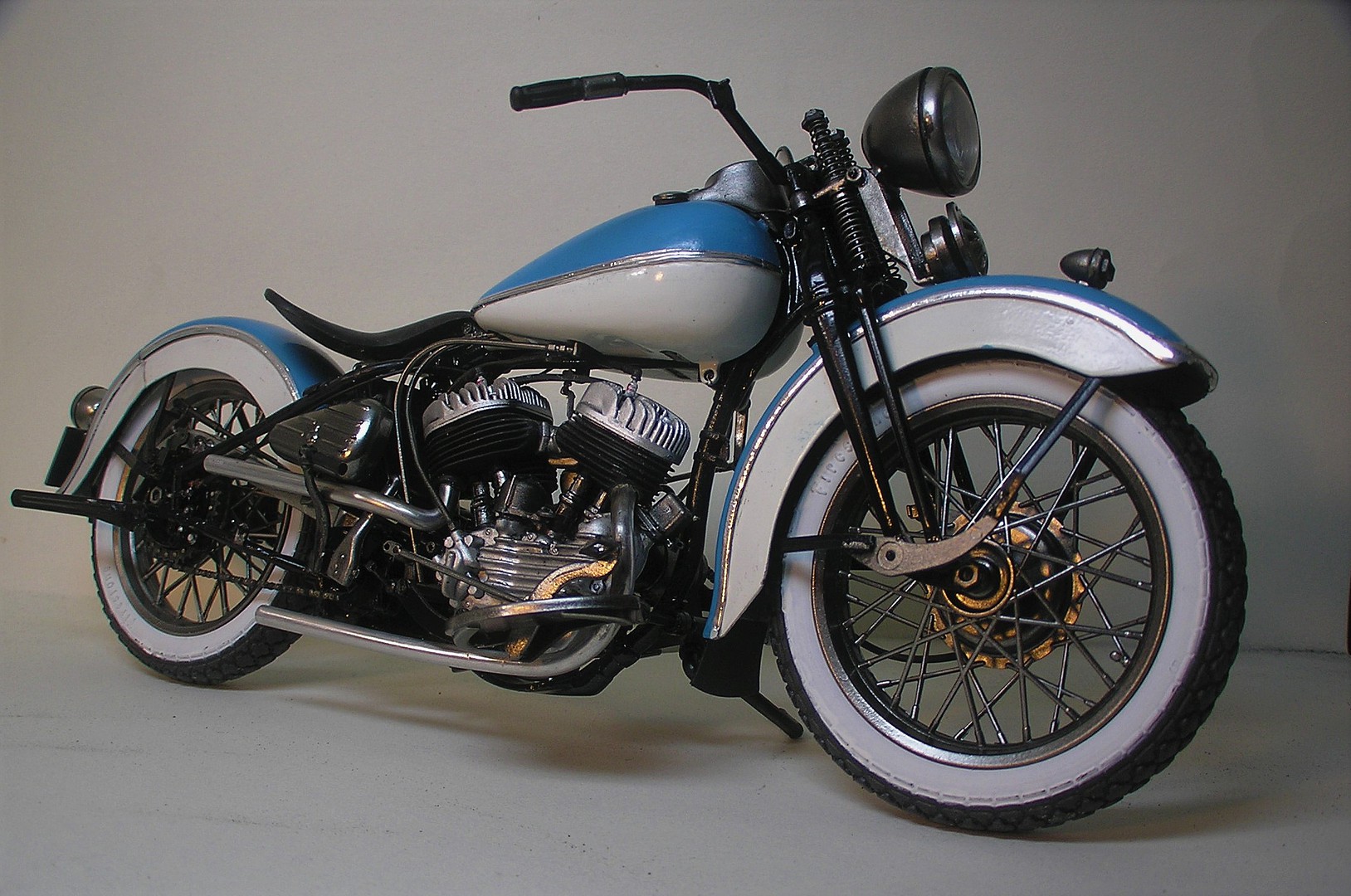 US Army WWII Motorcycle WLA-45 -- Plastic Model Motorcycle -- 1/9 Scale ...