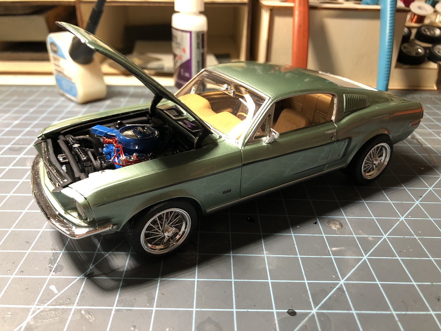 1968 Mustang GT 2'n1 -- Plastic Model Car Kit -- 1/25 Scale -- #854215 ...