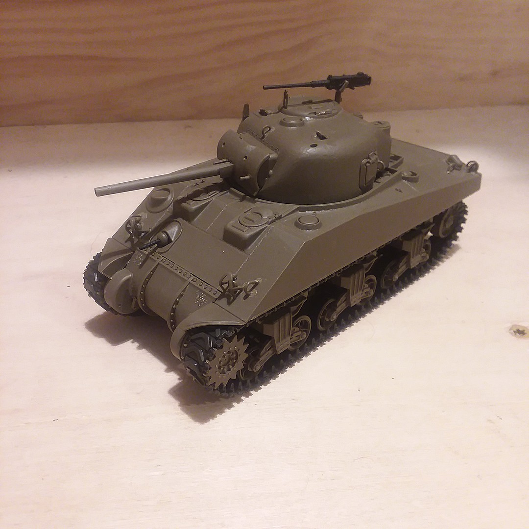 Gallery Pictures Tamiya US M4 Sherman Medium Tank Plastic Model ...