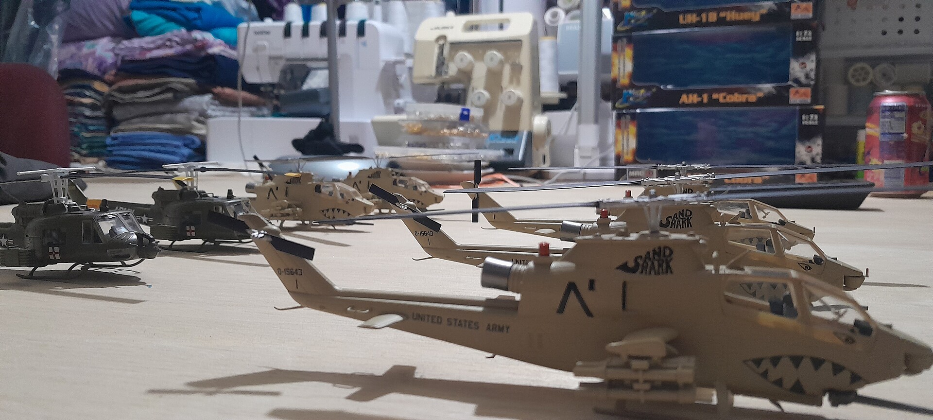 UH1B Huey US Army Helicopter Vietnam 1967 -- Pre-Built Plastic Model ...