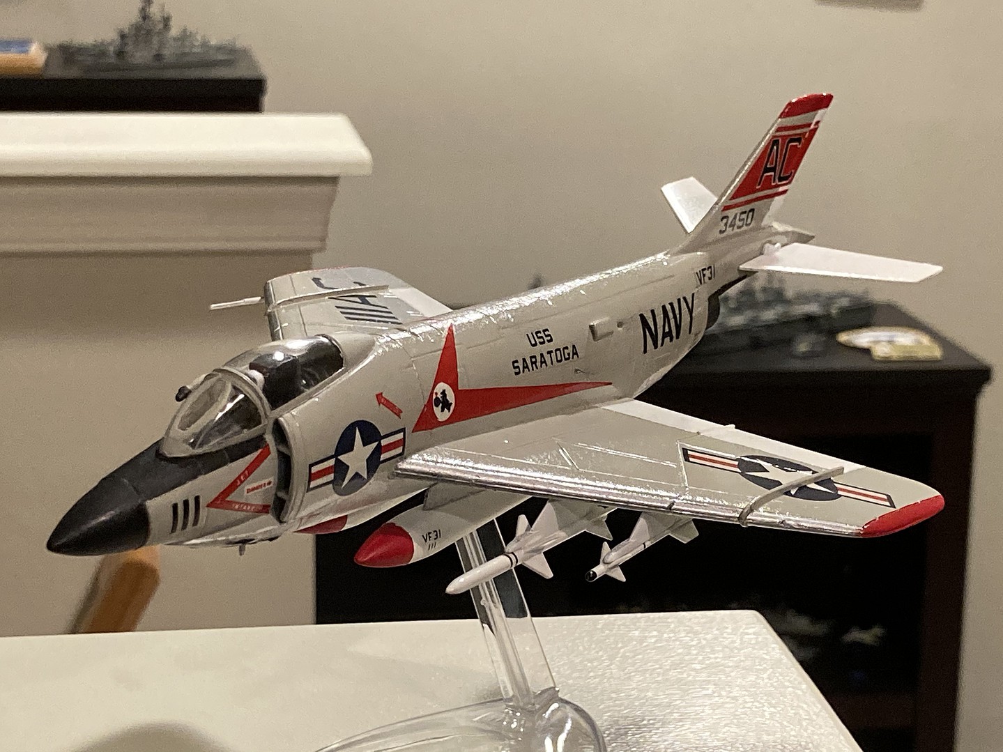 F3H Demon F3H-2N/F3H-2M (F3C) USN Fighter -- Plastic Model Airplane Kit ...