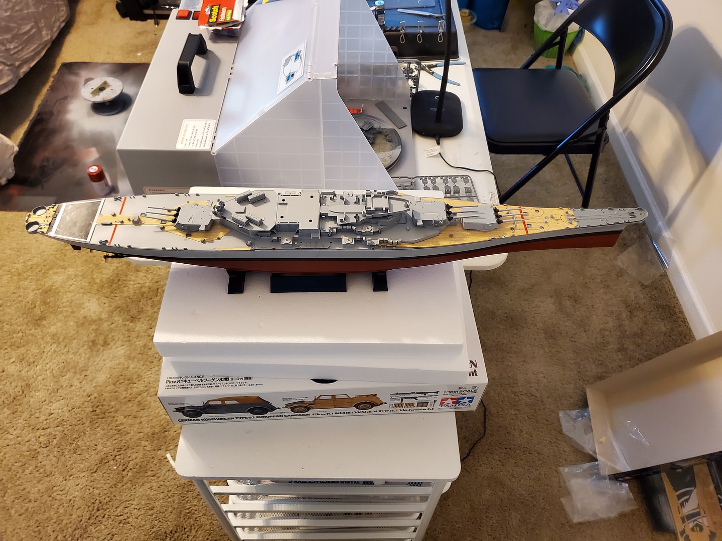 US Battleship New Jersey BB-62 Boat -- Plastic Model Military Ship Kit ...