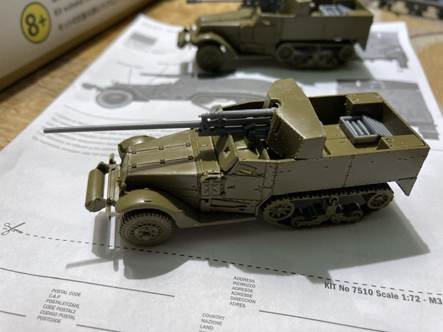 M3 75mm Half Track -- Plastic Model Military Vehicle Kit -- 1/72 Scale ...