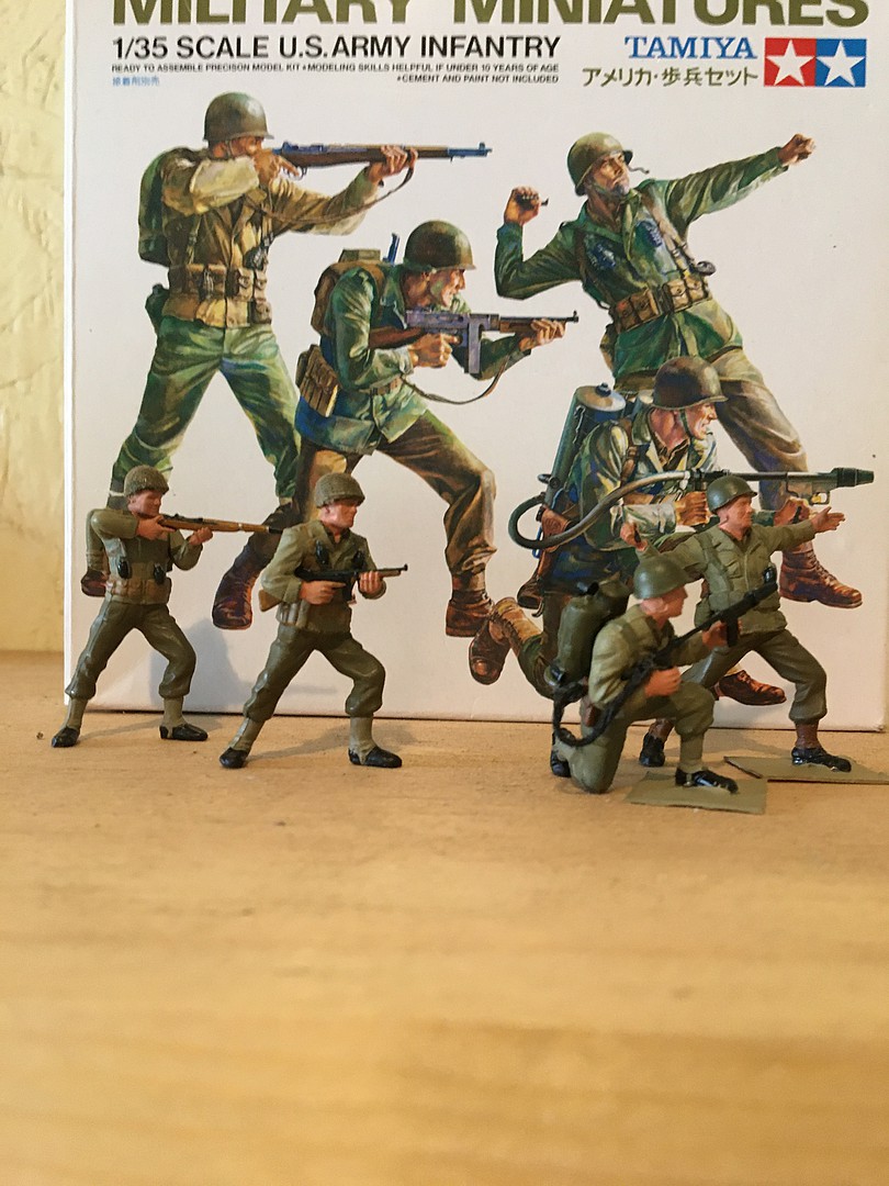 US Army Infantry Crew Soldiers Set -- Plastic Model Military Figure Kit ...